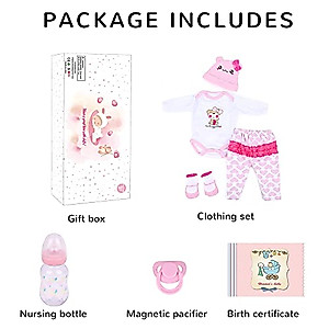 CHAREX Reborn Baby Dolls Girl - 16 Inches Realistic Soft Vinyl Newborn Baby Doll That Look Real, Best Toy for Kids Ages 3+