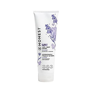 The Honest Company Hydrating Face + Body Lotion | Fast Absorbing, Naturally Derived, Hypoallergenic | Lavender Calm, 8.5 fl oz
