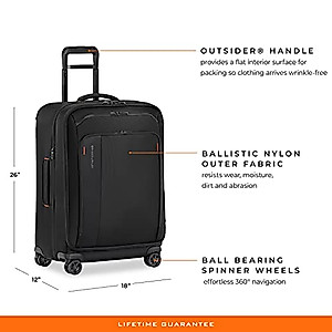 Briggs & Riley ZDX Luggage, Black, Checked-Medium 26-Inch