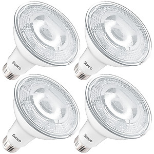 Sunco 4 Pack PAR30 LED Bulbs, Flood Light Outdoor Indoor CRI90 75W Equivalent 11W, Dimmable, 3000K Warm White, 850 Lumens, E26 Base, Wet-Rated, Super Bright, IP65 Waterproof - UL