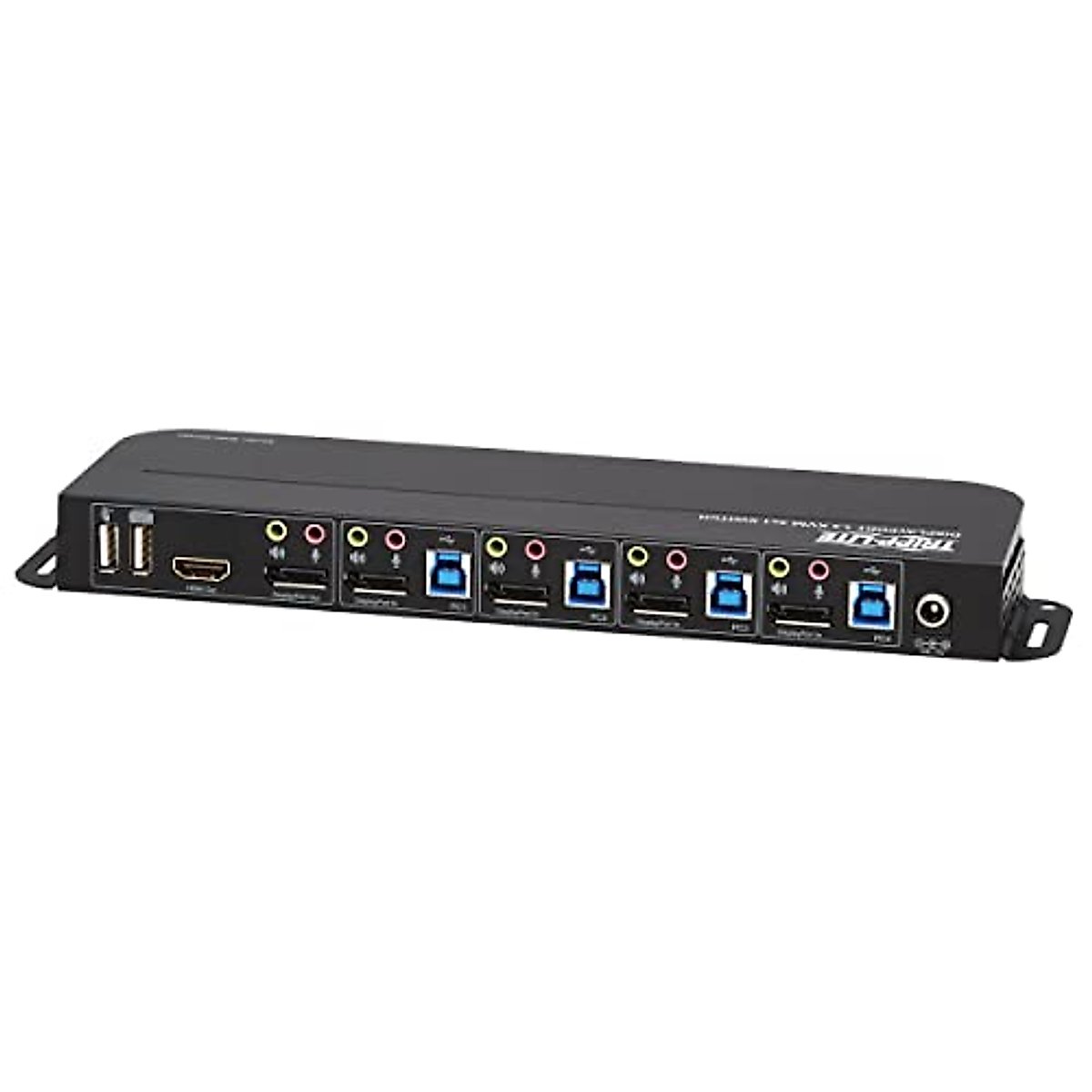 Tripp Lite 4 Port DisplayPort USB KVM Switch, Quad Port DP USB KVM Switch, 4K 60 Hz, HDR, HDCP 2.2, DP 1.4, USB 3.0 Cables, Black (B005-DPUA4)