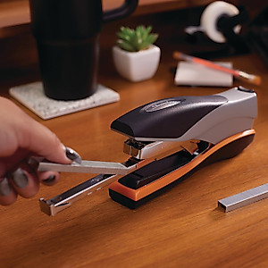 Swingline Stapler, Optima 40, Full Strip, Desktop Stapler, 40 Sheet Capacity, Reduced Effort Stapler for Office Desk Accessories and Home Office Supplies, Orange/Silver/Black, Full Size (87845)