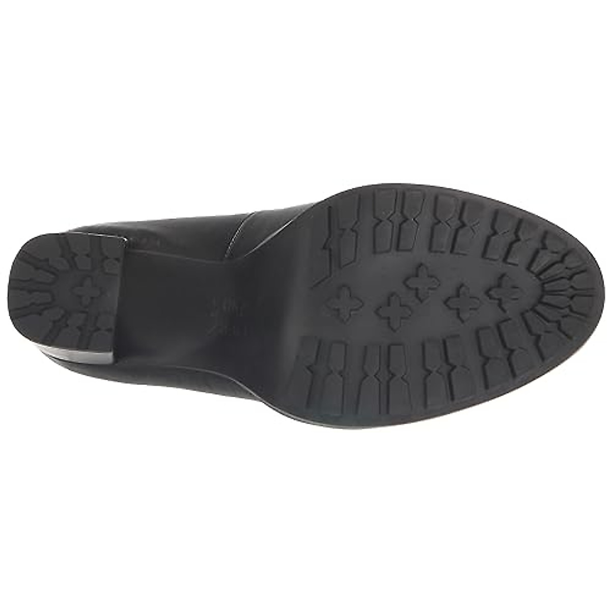 Naturalizer Womens Dabney Slip On Lug Sole Heeled Loafers Black Smooth 7.5 M