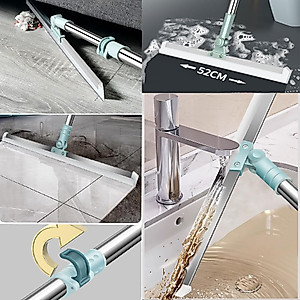 Retractable Silicone Floor Scraper Bathroom Wiper 35cmsiliconegroundscrape,Retractable Silicone Floor Scraper,Rubber Broom for Pet Hair Hardwood Floor (35cm)