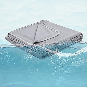 EMME Cooling Blankets Queen Size (90"x 90") for Hot Sleepers, Summer Bed Blanket, Thin Light Bedspread Quilt Coverlet for Night Sweats, Double Sided Keep Body Cool, Grey Cold Blankets for Sleeping