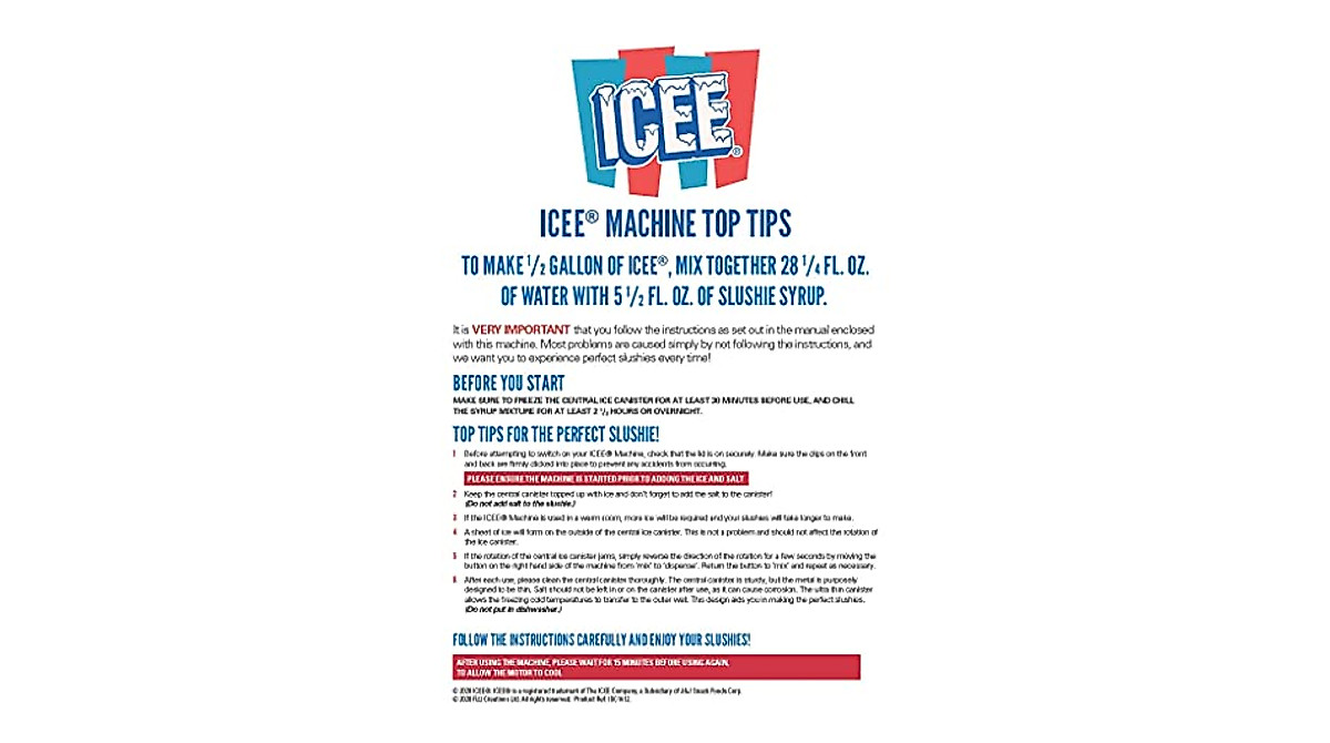 Genuine ICEE Slushie Maker for Home - Make Real ICEE!
