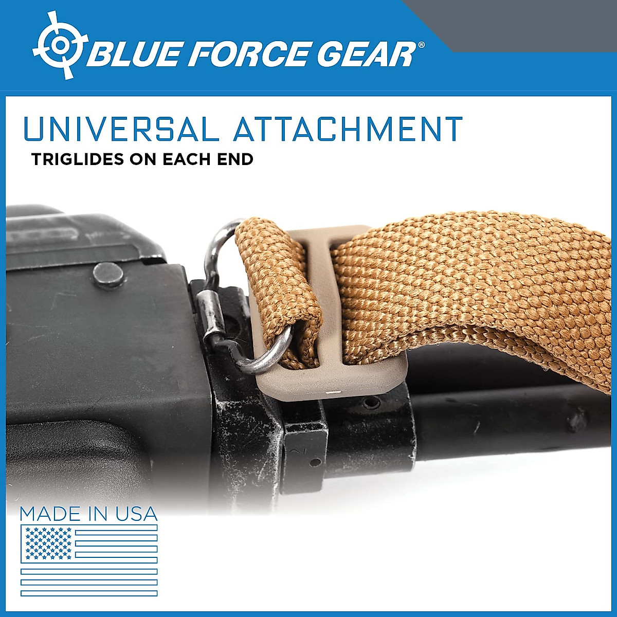 Blue Force Gear Vickers Sling | 2 Point Sling Adjusts for Carrying Positions | 54-64 inches (Black)