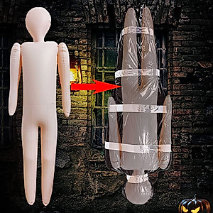 60" Full Size Inflatable Body Mannequin DIY Halloween Decorations Cosplay Props inflatable dummy Perfect to Dress up &Costume Display for Yard Patio House Decor(Appearance Patent Product)