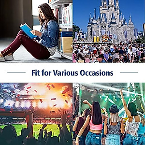 F-color Clear Backpack - Large Clear Backpack Heavy Duty with Lunch Bag and Pen Bag for Adults, Women, Stadium, Travel, Transparent Backpack, Pink (for age 12 or above)