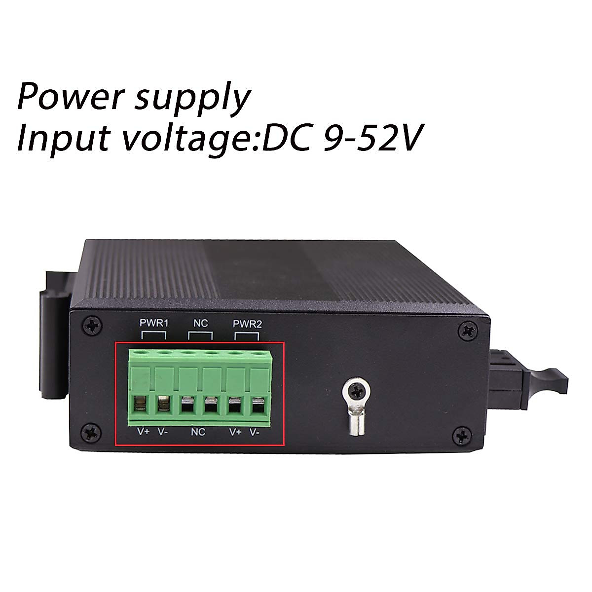 OLYCOM Gigabit Hardened Ethernet Media Converter Single Mode Duplex Industrial Fiber SC to Network Switch DIN-Rail/Wall Mount 9/12/24VDC Input IP40 Safety Class