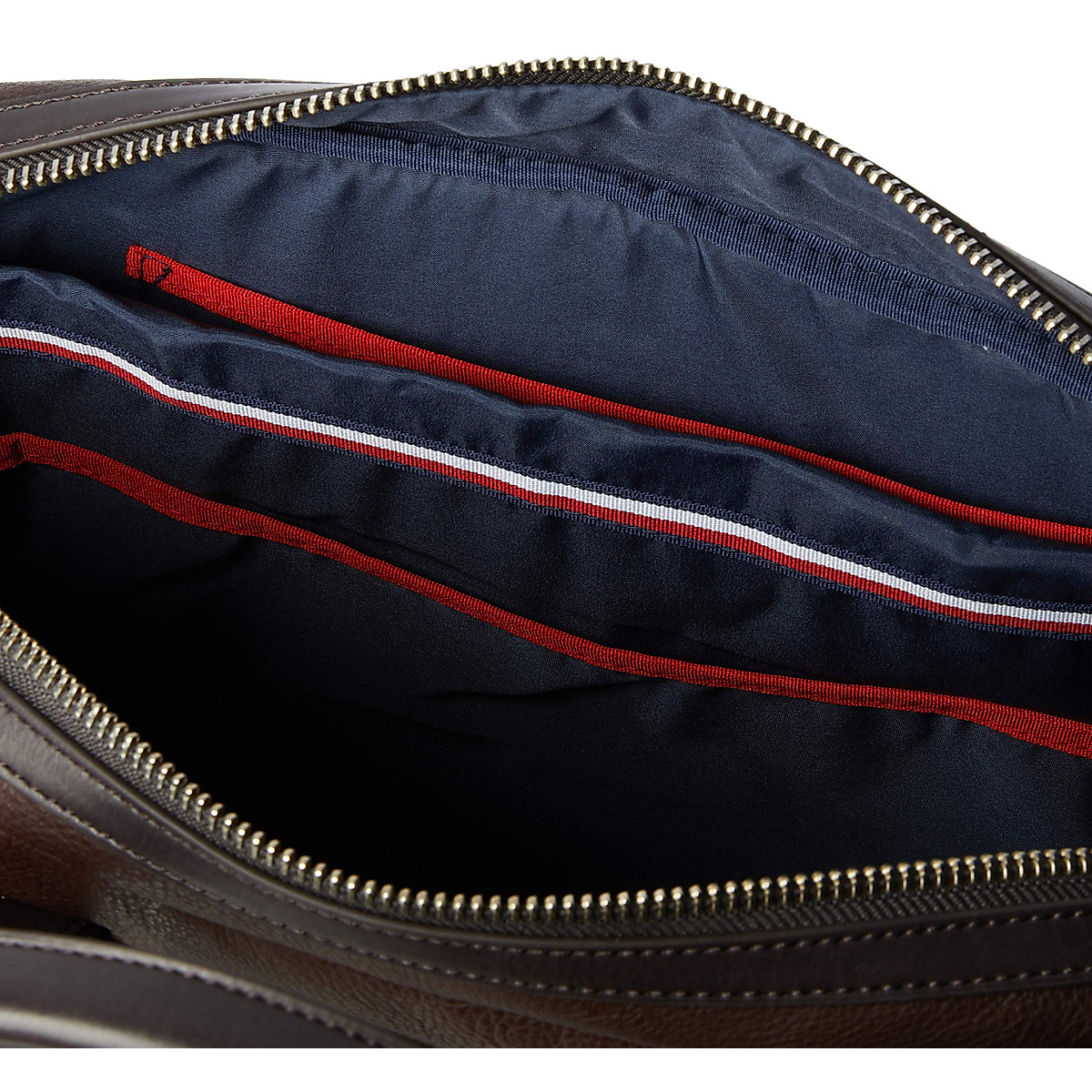 Tommy Hilfiger mens Tommy Hilfiger Leo BRIEFCASE, Dark Chocolate, OS US