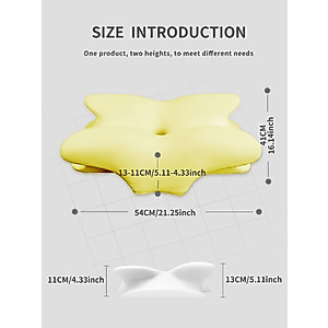 Bespilow Cervical Pillow for Neck and Shoulder Pain Relief,Contour Memory Foam Pillow with Hole,Ergonomic Orthopedic Neck Support Pillow for Side,Back and Stomach Sleepers with Breathable Pillowcase