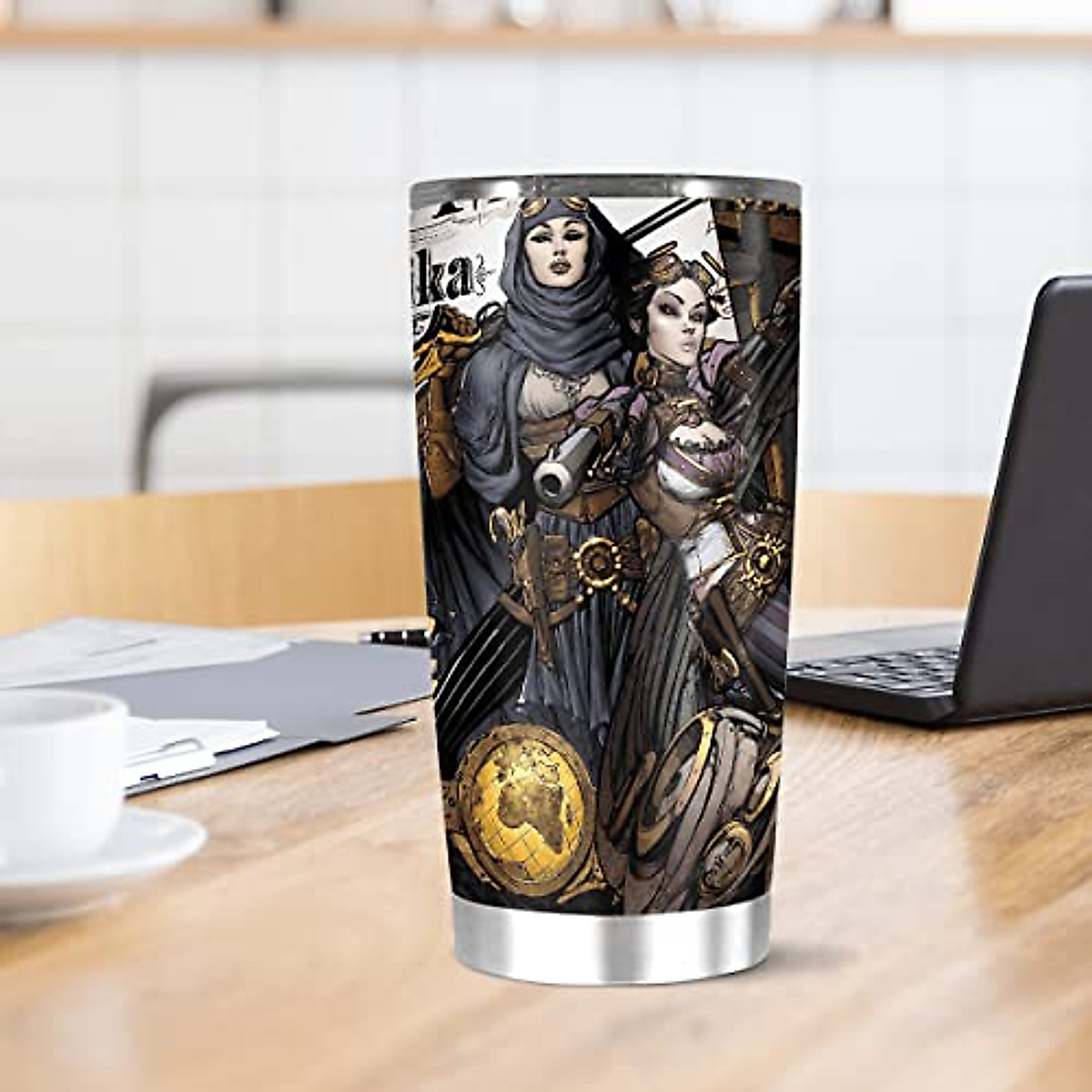 Stainless Steel Insulated Tumbler 20oz lady Hot mechanika Cold Coffee Tea Wine Iced Water Botter Gifts for Family and Friends