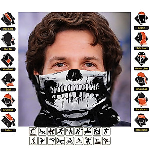 HCMY Balaclava 9 Pack Neck Gaiters Bandana Shiesty Magic Scarf Headwear Tube UV Face Mask Headbands Wraps for women