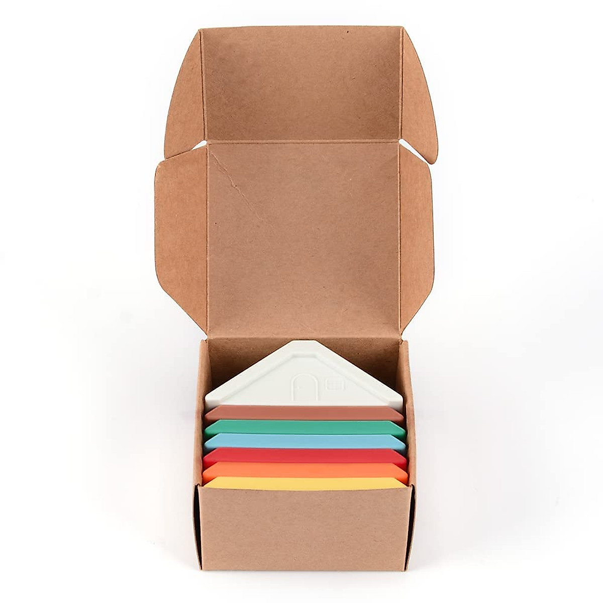 lofca Silicone Building Block Baby Educational Montessori Toy Toddler Stacking Sets House 7 Pieces