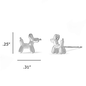 Boma Jewelry Sterling Silver Balloon Animal Dog Stud Earrings