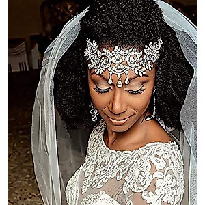 BELLAWOO Black Witchy Crown -Vintage Baroque Crystal Queen Tiara for Party Pregnant Photoshoot Halloween