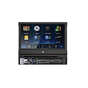 Dual Electronics XDVD176BT 7" LED Backlit Touchscreen LCD Single DIN Car Stereo with HD Camera + Gravity Magnet Phone Holder Bundle