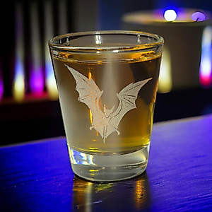 Hip Flask Plus 2oz The Bat Shot Shot Glass