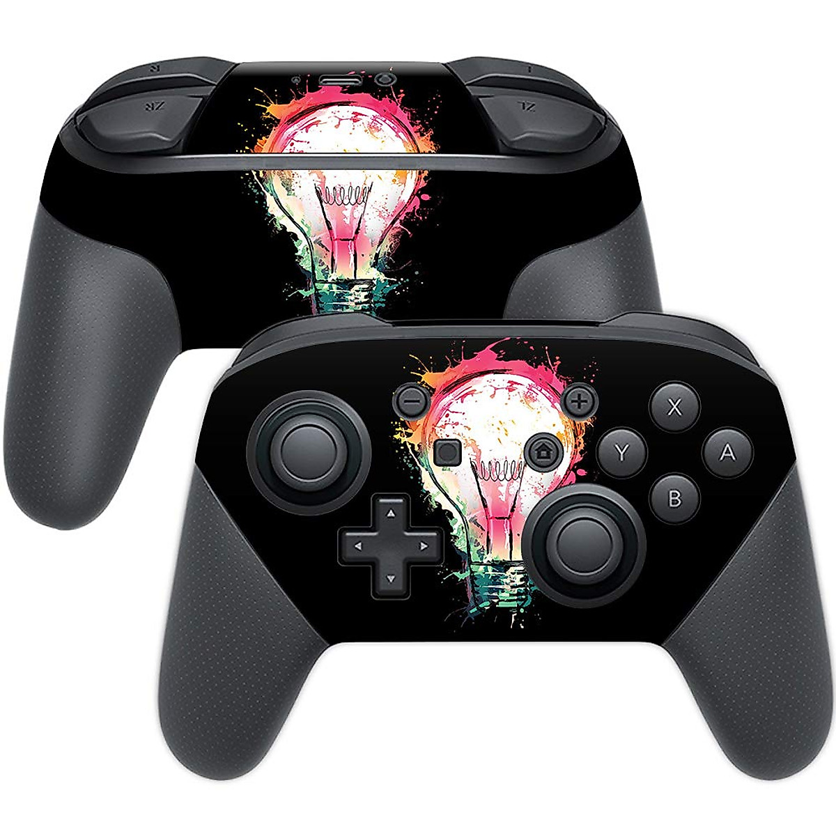 MightySkins Skin Compatible with Nintendo Switch Pro Controller - Idea Splash | Protective, Durable, and Unique Vinyl Decal wrap Cover | Easy to Apply, Remove, and Change Styles | Made in The USA