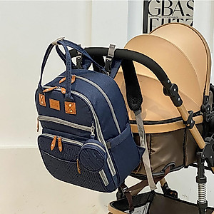 Vviitop Diaper Bag Backpack, Travel Baby Bags with Stroller Straps, Maternity Back Pack for Baby Large Internal Storage 13 Pockets for Mom and Dad (Red)