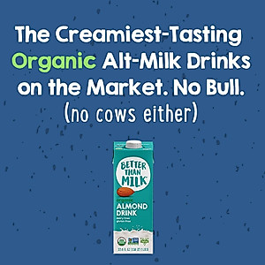 Better Than Milk Organic Almond Milk Original - Dairy-Free Vegan Friendly, Non GMO Certified (Pack of 6),33.8 Fl.Oz(Pack of 6)