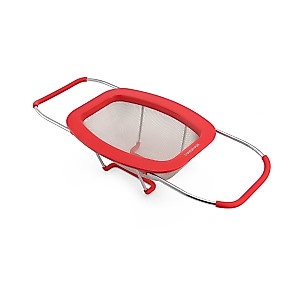 Farberware Professional Stainless Steel Expandable Over-The-Sink Colander/Strainer, Red
