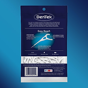 DenTek Complete Clean Easy Reach Floss Picks, No Break & No Shred Floss, 75 Count