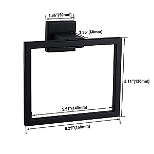 OUSFANAM Wall Mounted Square Towel Holder Modern Towel Wall Lavatory Storage Rack Classic Bathroom Accessories Bathroom Towel Rack for Door Bedroom Freestanding Over Toilet Wall Mounted