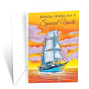 Birthday Card For Uncle | Made in America | Eco-Friendly | Thick Card Stock with Premium Envelope 5in x 7.75in | Packaged in Protective Mailer | Prime Greetings
