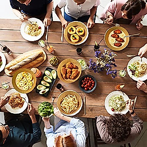 100 PCS Air Fryer Disposable Paper Liners, Maiqufa® Oil-Proof Water-Proof Parchment Round Paper Liners, for Baking Cooking Grilling Frying and Roasting Microwave (7.9in)