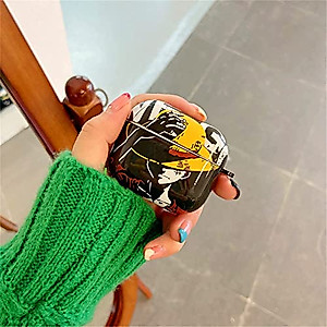 Airpods 3 Case 3rd Generation Airpods 3D Fashion Cute Cartoon Character Theme Design Protective case, Suitable for Airpods 3 Wireless Charging, with Keychain Airpods 3 case (Straw Hat Luffy)