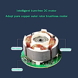 MOLAB Inline Duct Fan, Bathroom Exhaust Fan, 2 Inch Inline Duct Fan with Power Supply, Powerful Exhaust Fan Kitchen 12V 6W Mini Blower for Bathroom Office Hall Hydroponic Kitchen(Color:1)