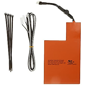 Generac 7101 Battery Heater Pad for 9kW-22kW Air Cooled Standby Generators - Maintain Optimum Battery Performance, Orange