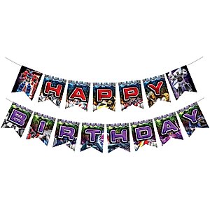 Treasures Gifted Officially Licensed Transformers Birthday Banner - Transformers Party Supplies - Transformers Happy Birthday Banner - Transformers Birthday Party Supplies - Transformers Banner