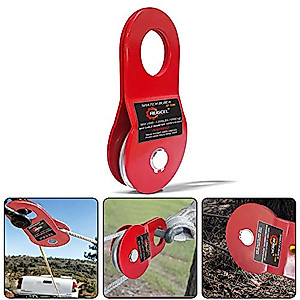 RUGCEL WINCH 10T Heavy Duty Recovery Winch Snatch Block, 22000lb Capacity