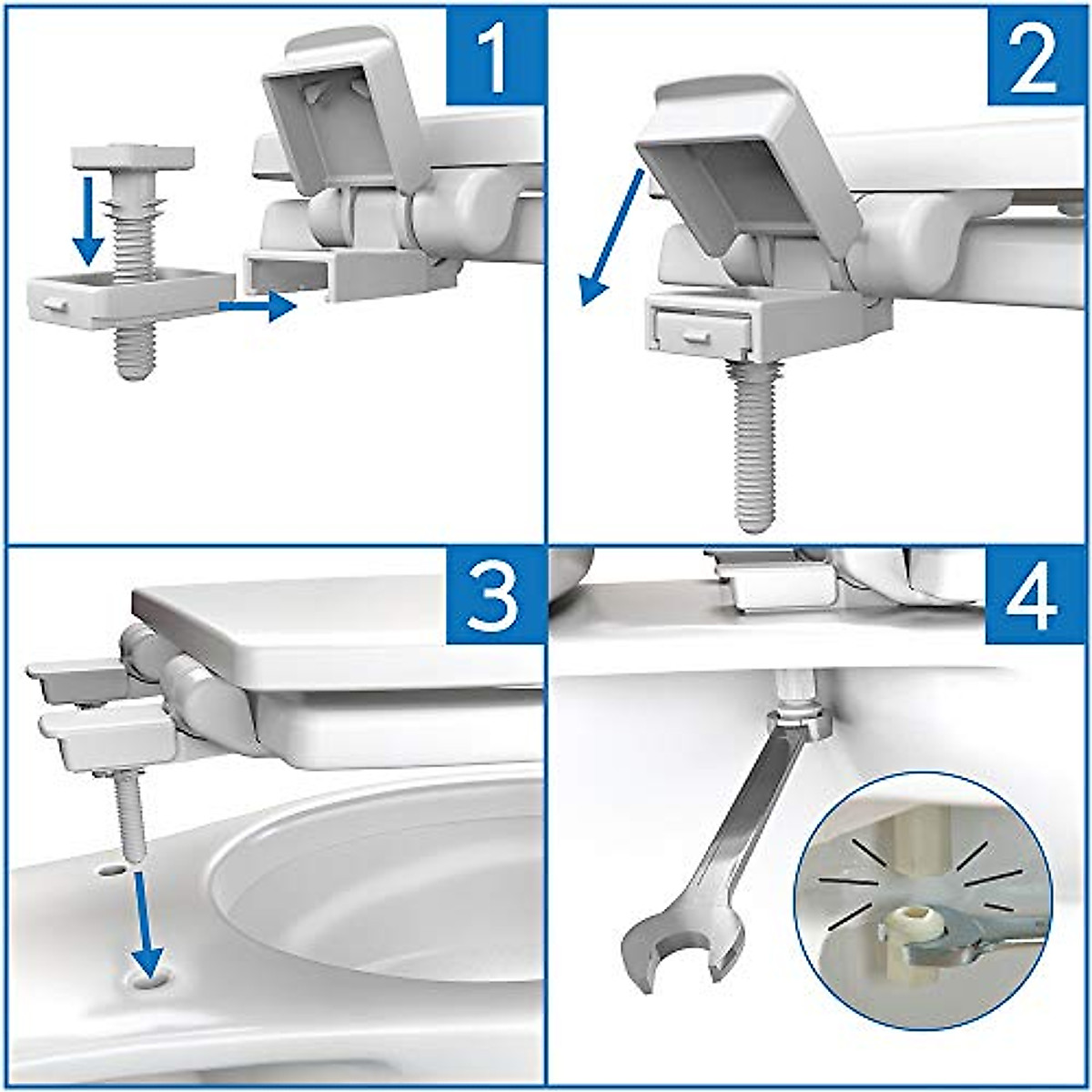 MAYFAIR 1887SLOW 000 Affinity Slow Close Removable Toilet Seat that will Never Loosen, Providing the Perfect Fit, ELONGATED, Long Lasting Solid Plastic, White