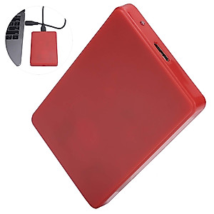 USB3.0 2.5 Inch Portable Mobile Hard Drive, 80GB Universal External Hard Drive for Computer Monitors and Laptop, Red(80G)