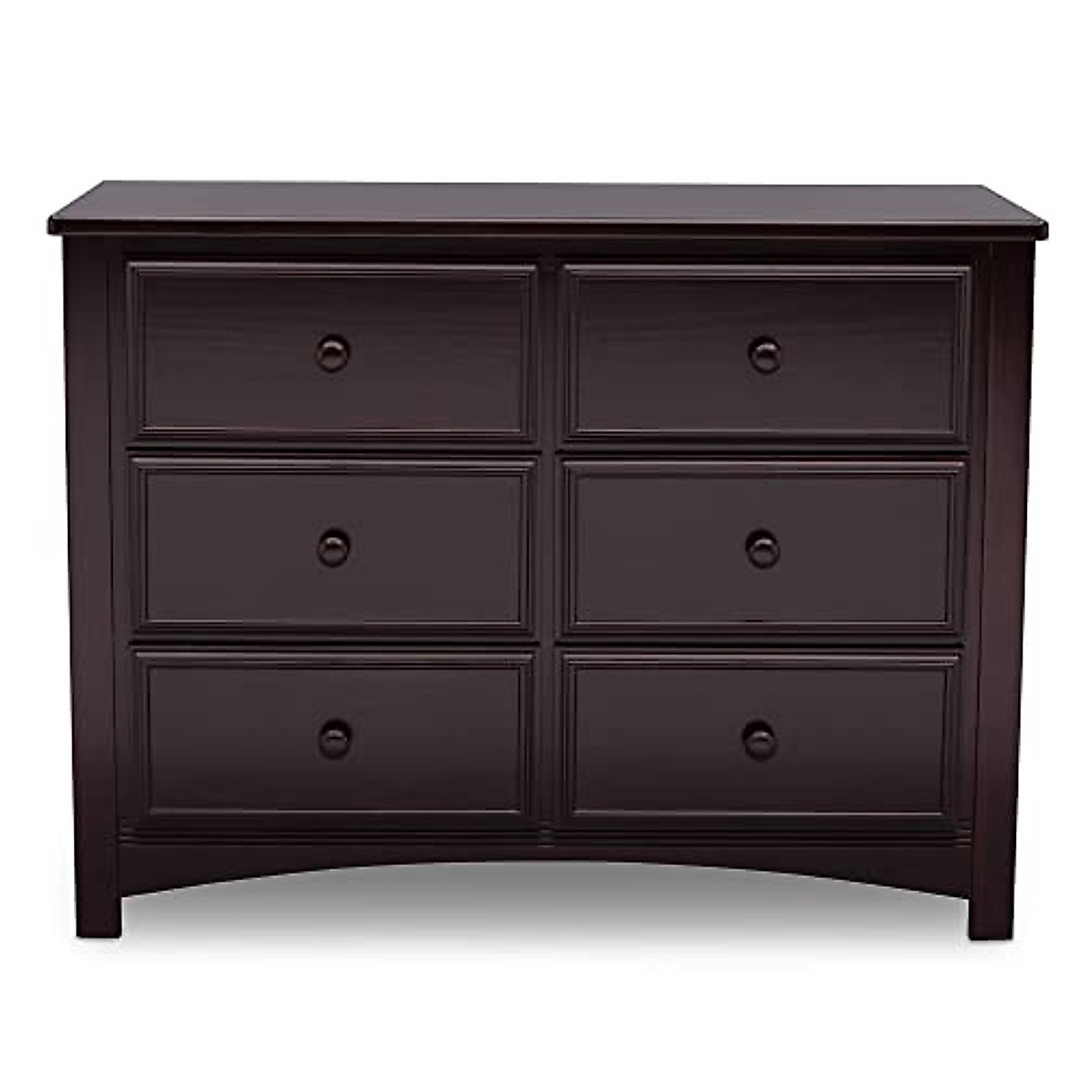 Delta Children Unisex Nursery 6 Drawer Double Dresser, Dark Chocolate
