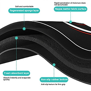 Coffee Mat Absorbent and Quick Dry Mat Hide Stain Rubber Backed Anti-Slip Drying Mat 19.5x12in for Kitchen Counter-Coffee Bar