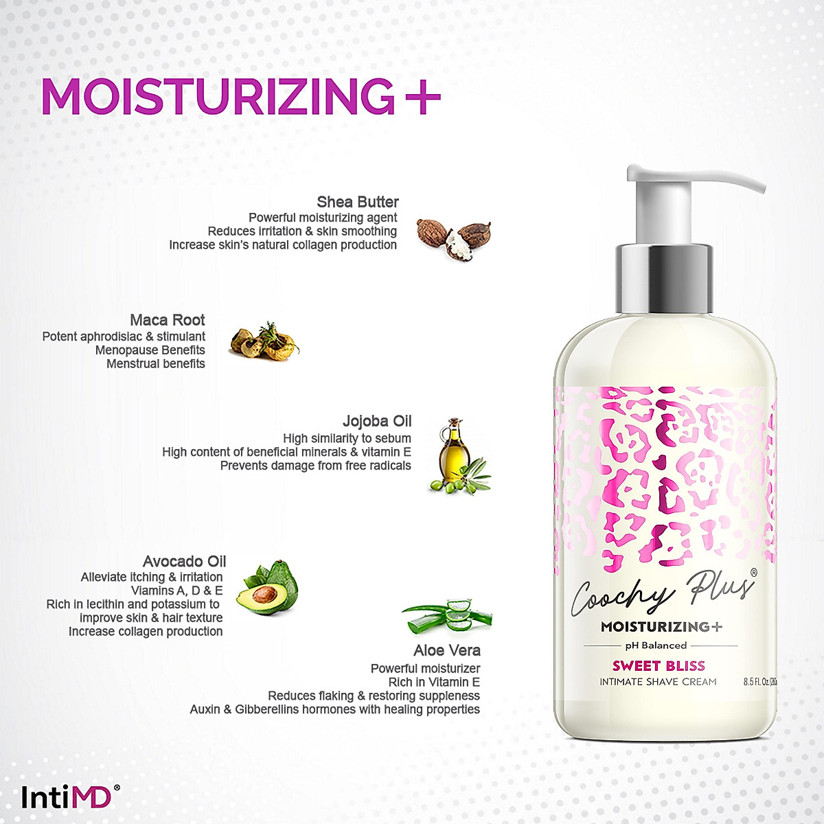 Coochy Plus HydroLock MOISTURIZING+ 3-Steps Kit Intimate Shave Gift Set: NOURIA Pre-Shave Elixir Oil + Coochy Plus Shave Cream Sweet Bliss + Coochy Plus After Shave Protection Mist