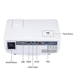 H1 LED LCD (WVGA) Mini Video Projector - International Version (No Warranty) - DIY Series - White (FP8048H1W-IV6)