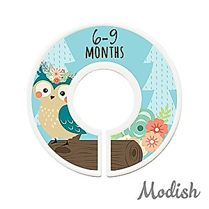 Modish Labels Baby Clothes Size Dividers, Baby Closet Organizers, Size Dividers, Baby Closet Organizers, Closet Dividers, Clothes Organizer, Girl, Woodland, Scandinavian, Nursery, Fox, Bear (Baby)