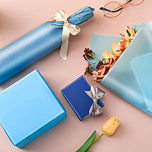 Hlonon 100 Sheets Blue Tissue Paper Bulk for Gift Bags, 20x12 Inches Tissue Paper Wrapping Paper Christmas Weddings Birthday Showers Arts Craft Party Favor Decoration