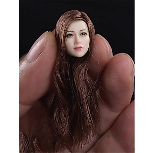 HiPlay 1/12 Scale Female Figure Head Sculpt, Charming Girl Doll Head for 6 Inch Action Figure TBLeague JIAOUDOLL HS046(B)