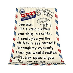 ubnlkto Gifts for Mom, Mom Gifts for Mothers Day, Birthday Gifts for Mom, Gifts for Mom from Daughter Son, Mother Gifts, Lightweight Throw Blanket 50"x60"