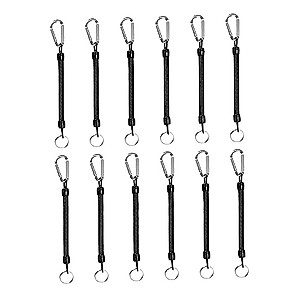 OSALADI 36 pcs Retractable Fishing Lanyard pogo Spring Tool Fishing Gadgets Coil Spring Fishing kit Key Rings Keychains Anti-Lost Phone Spring Miss Rope Security line Protection Rope Heavy