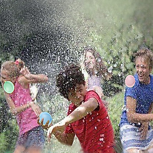 Reusable Water Balloons for Kids Adults 16 PSC, Self-Sealing Silicone Water Balloons Quick Fill Water Splash Balls, Summer Fun Outdoor Toys, Pool Toys, Water Park, Summer Party(16 balls)