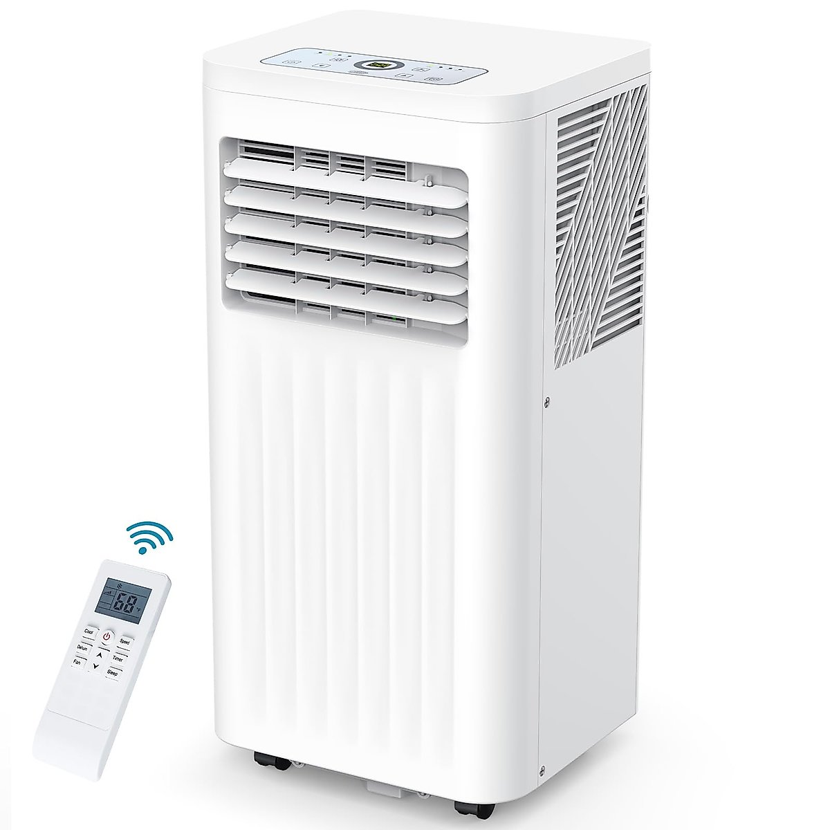 Joy Pebble Portable Air Conditioner, 8000 BTU Air Conditioner with Cooling, Fan, Dehumidifier, Sleep Mode, ≤55 db, Cooling up to 350 Sq. Ft. with 24H Timer/Digital Display/Remote Control & Window Kit