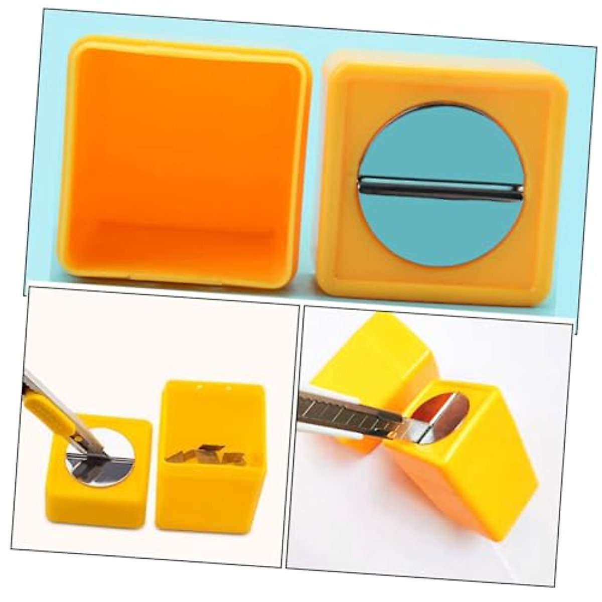 NULYLU 3pcs Boxes Safety Knife Folder Blade Yellow Abs